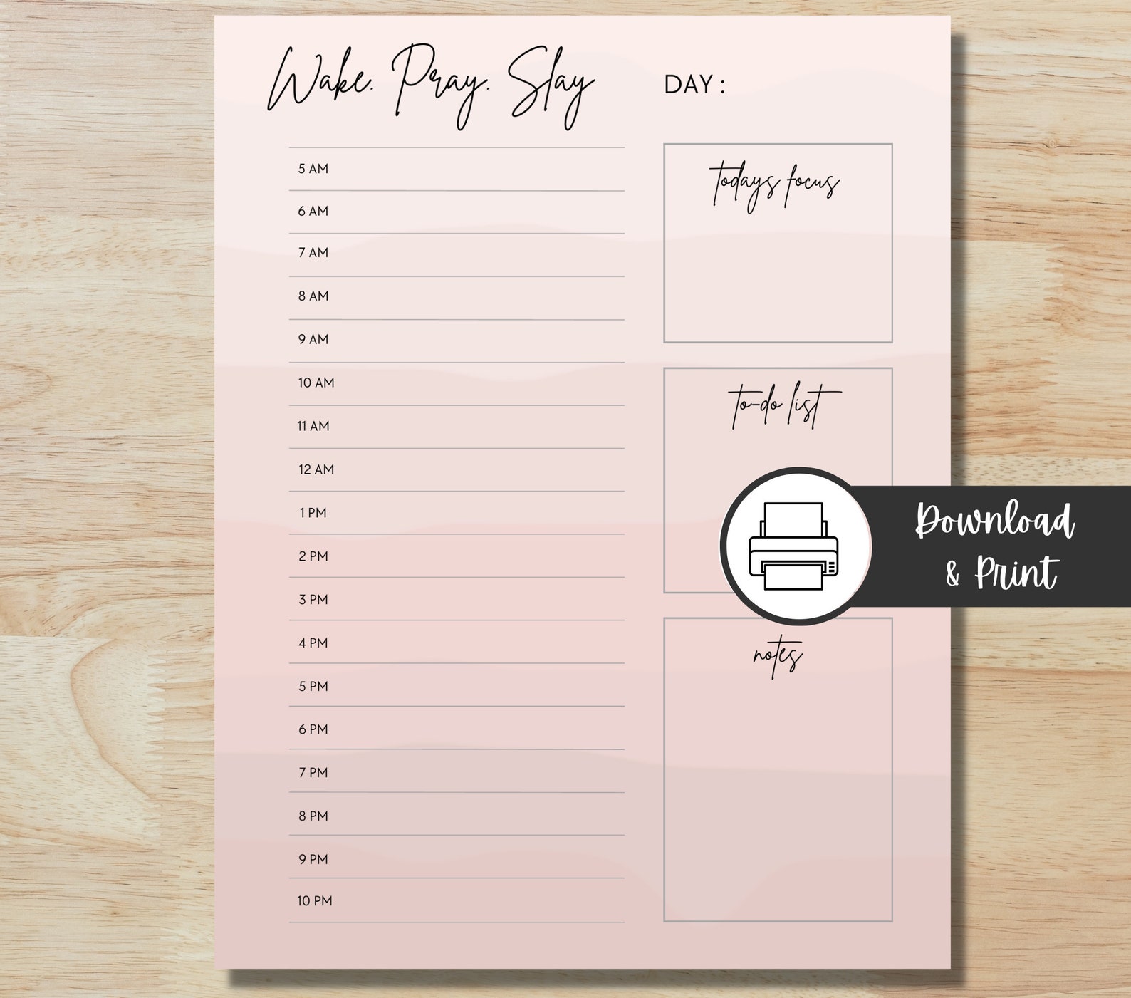 Daily Planner Printable | Today’s Priorities | Planner Insert ...