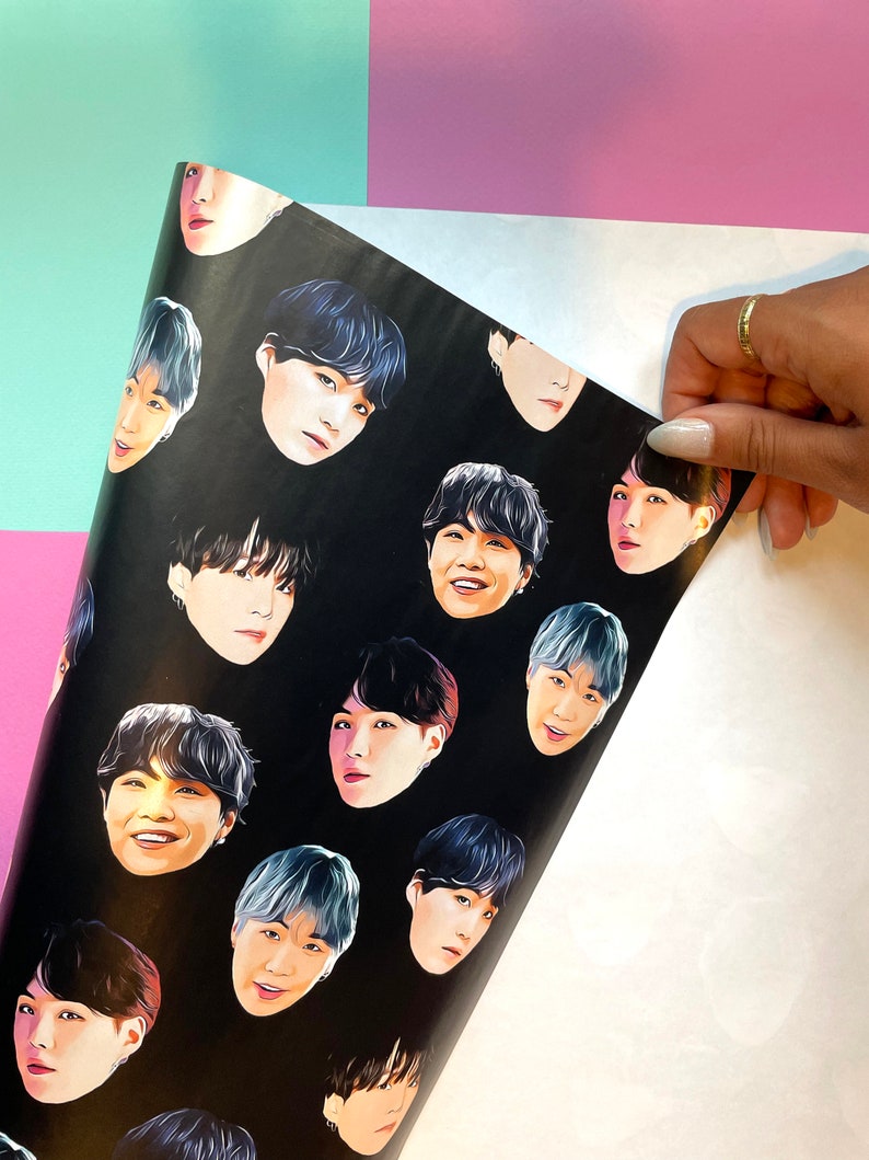 BTS Suga Wrapping Paper BTS Suga Gift Wrap BTS Birthday - Etsy