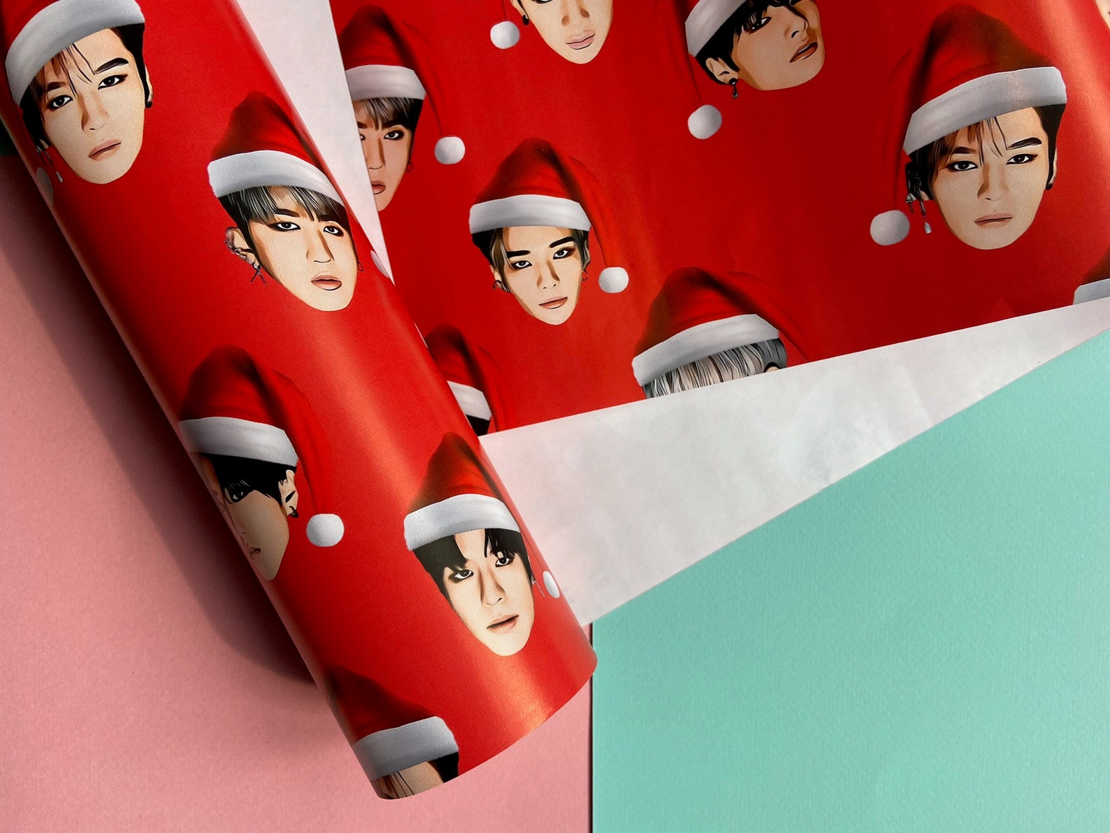 Stray Kids Christmas Wrapping Paper Stray Kidsxmas Gift Wrap - Etsy