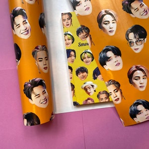 BTS Jimin Wrapping Paper | BTS Jimin Gift Wrap | BTS Birthday Gift Wrap ...