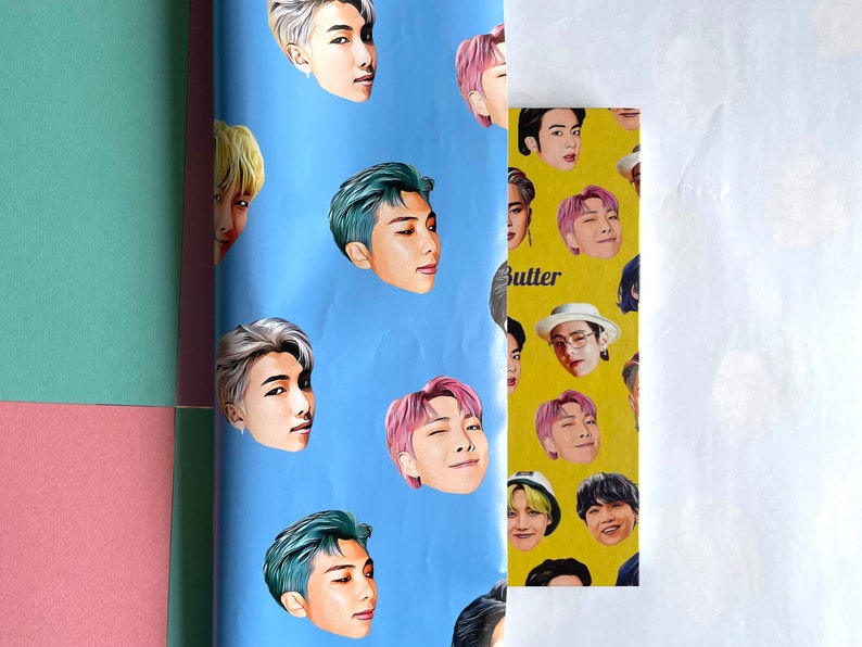 BTS Member Wrapping Paper Bundle | BTS Member Gift Wrap Bundle | BTS ...