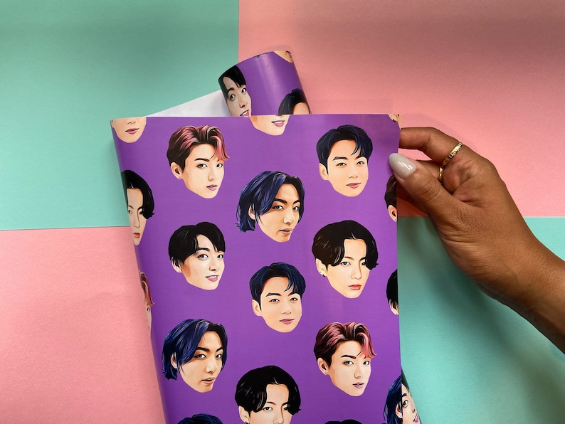 BTS Member Wrapping Paper Bundle BTS Member Gift Wrap Bundle - Etsy
