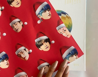 BTS Jungkook Christmas Wrapping Paper Jungkook Xmas Gift Wrap K-pop ...