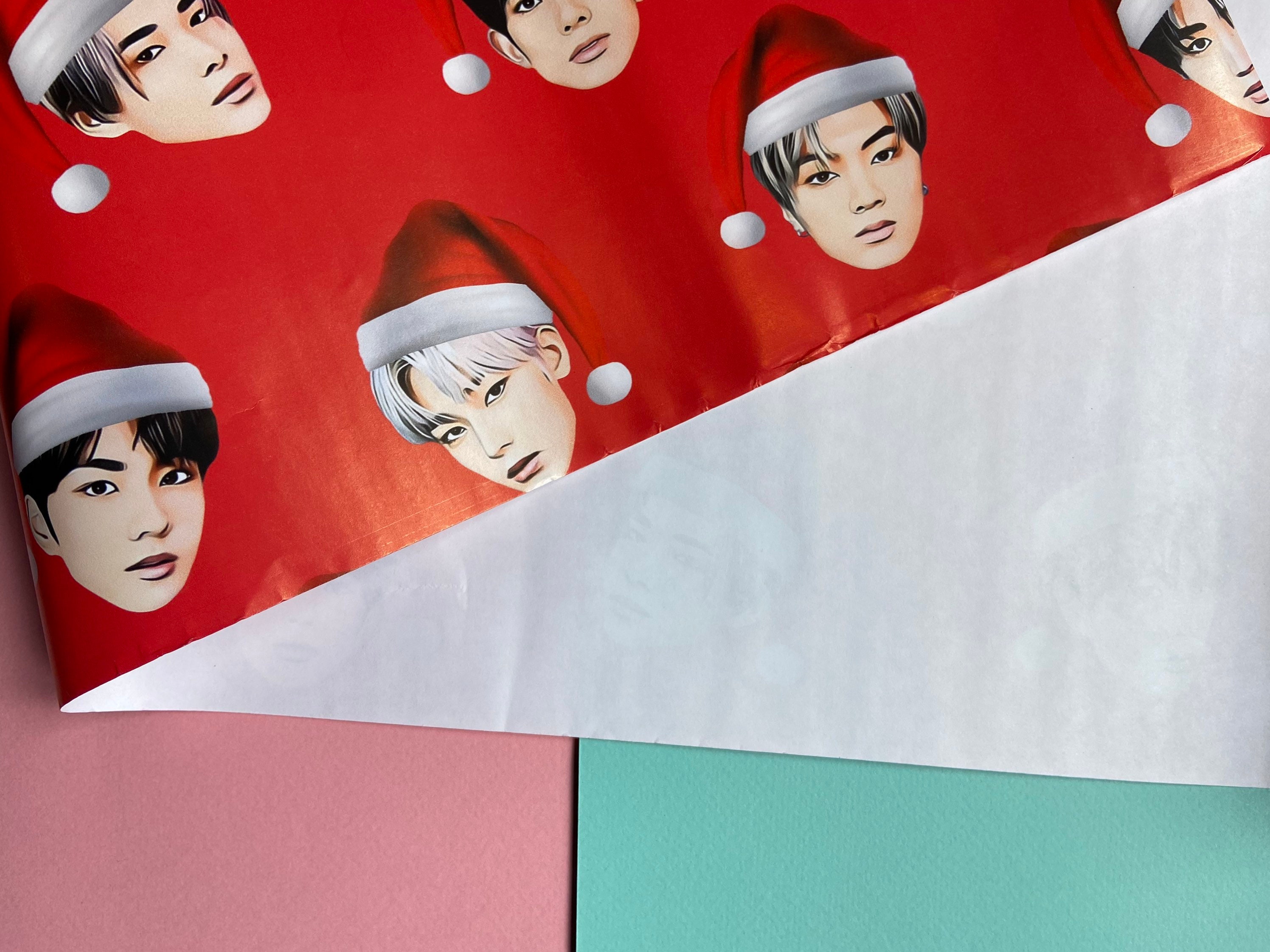 Enhypen Christmas Wrapping Paper Enhypen Xmas Gift Wrap - Etsy