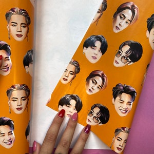BTS Jimin Wrapping Paper | BTS Jimin Gift Wrap | BTS Birthday Gift Wrap ...