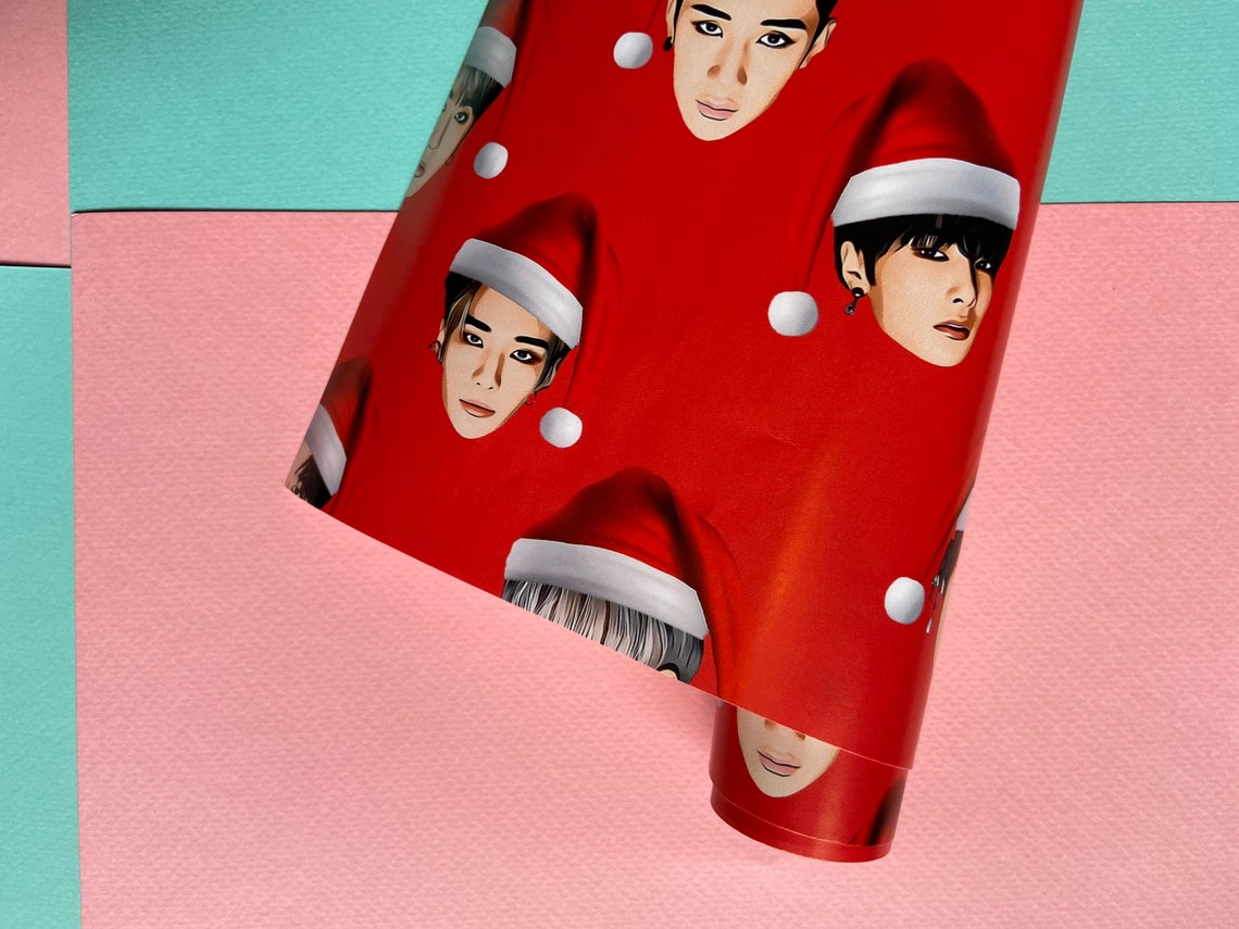 Stray Kids Christmas Wrapping Paper Stray Kidsxmas Gift Wrap - Etsy