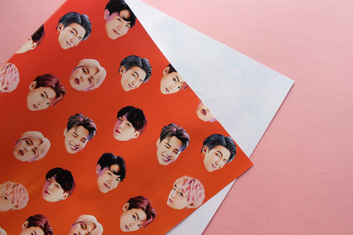 BTS Idol Wrapping Paper BTS Idol Gift Wrap BTS Birthday - Etsy
