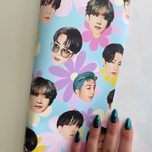 BTS Floral Wrapping Paper | BTS Flower Gift Wrap | BTS Birthday Gift ...