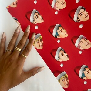BTS RM Christmas Wrapping Paper | BTS Kim Namjoon Xmas Gift Wrap | K ...