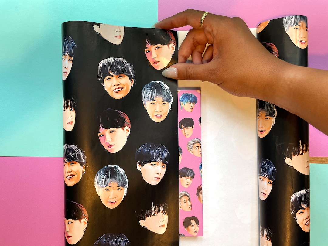 BTS Suga Wrapping Paper | BTS Suga Gift Wrap | BTS Birthday Gift Wrap ...