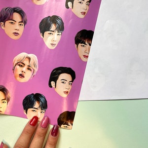 BTS Jin Wrapping Paper | BTS Jin Gift Wrap | BTS Birthday Gift Wrap | K ...