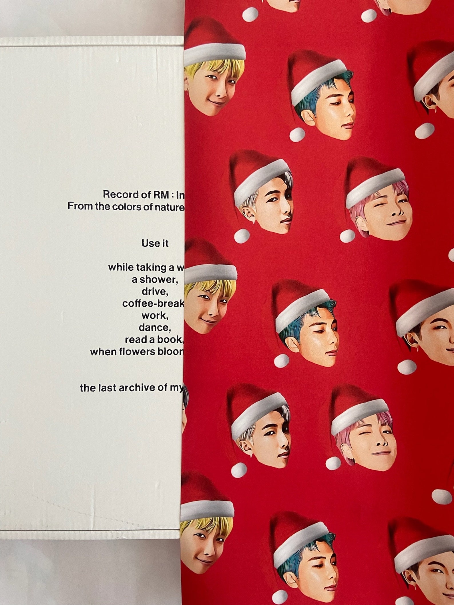 BTS RM Christmas Wrapping Paper | BTS Kim Namjoon Xmas Gift Wrap | K ...