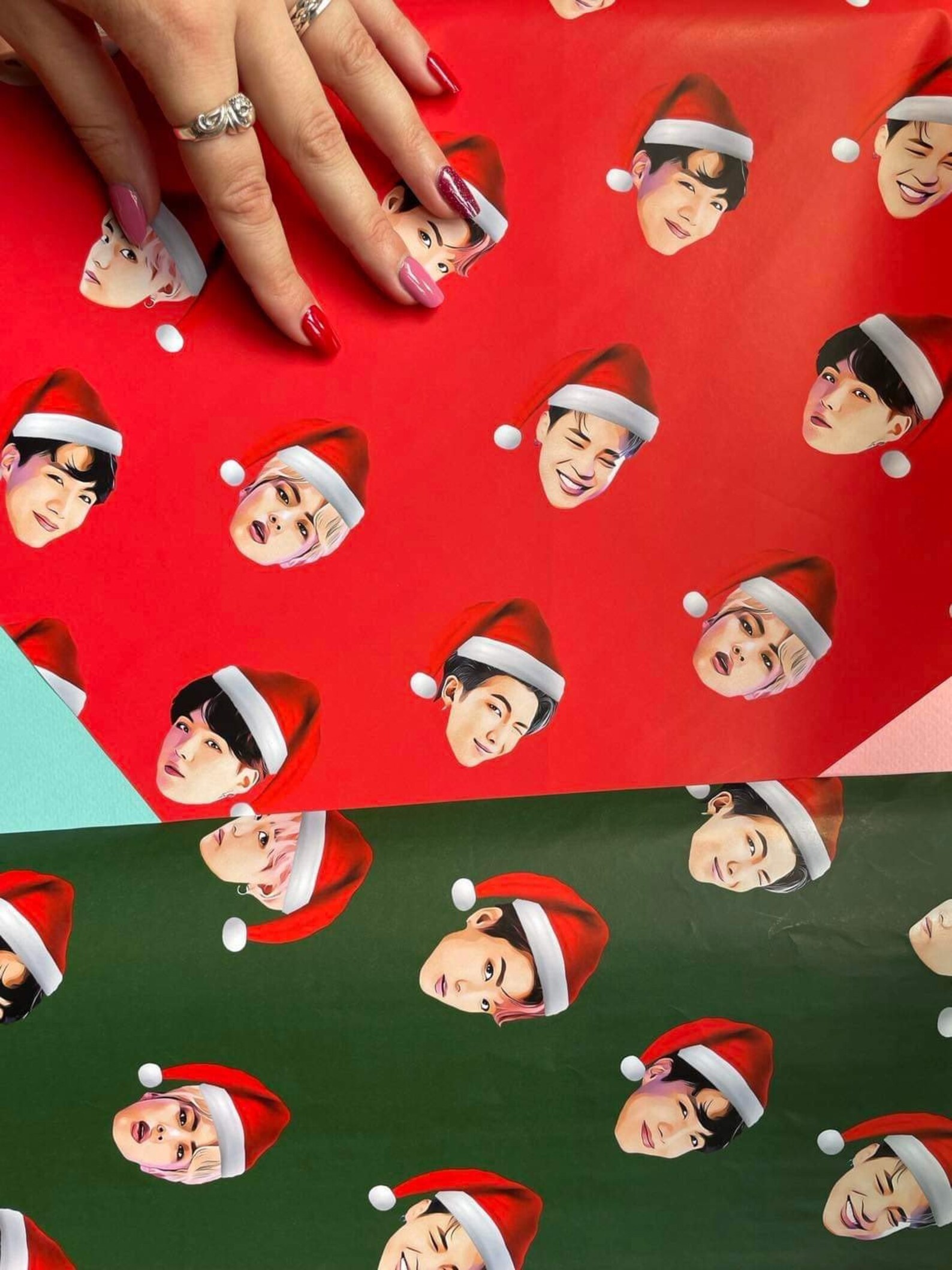 Bundle: BTS Christmas Wrapping Paper BTS Christmas Gift Wrap - Etsy UK