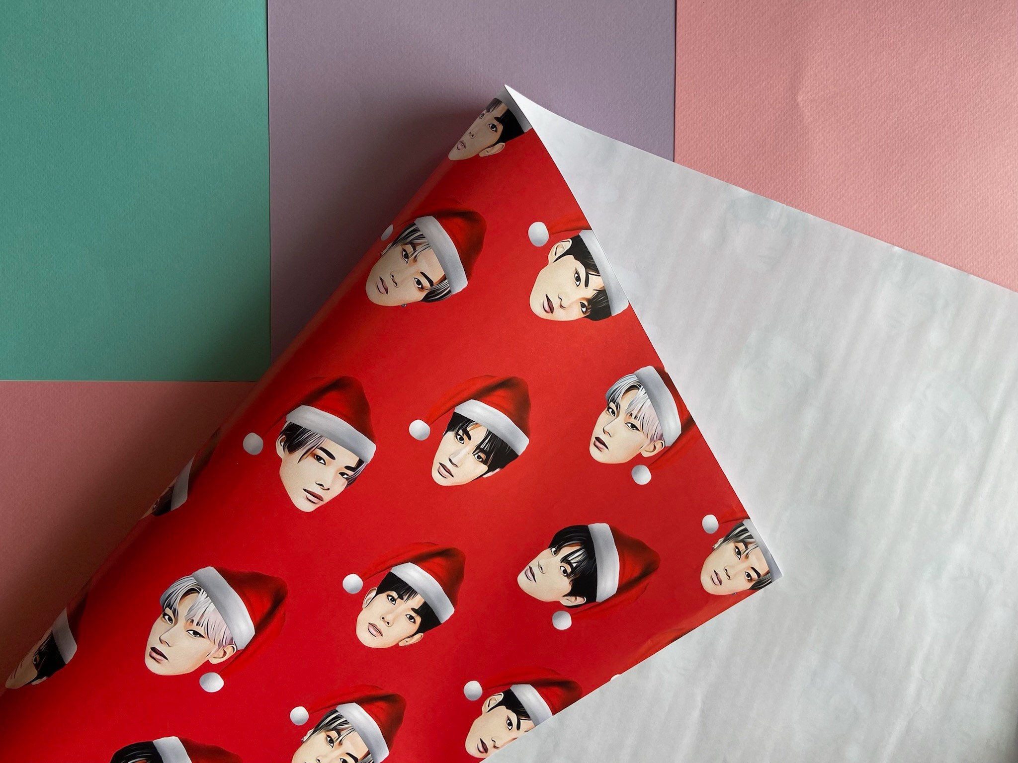 Enhypen Christmas Wrapping Paper Enhypen Xmas Gift Wrap - Etsy