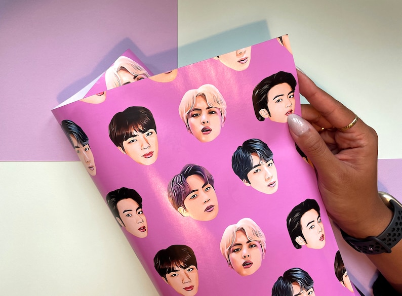 BTS Jin Wrapping Paper BTS Jin Gift Wrap BTS Birthday Gift - Etsy