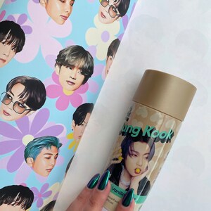 BTS Floral Wrapping Paper | BTS Flower Gift Wrap | BTS Birthday Gift ...