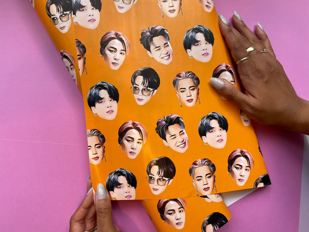 BTS Jimin Wrapping Paper | BTS Jimin Gift Wrap | BTS Birthday Gift Wrap ...