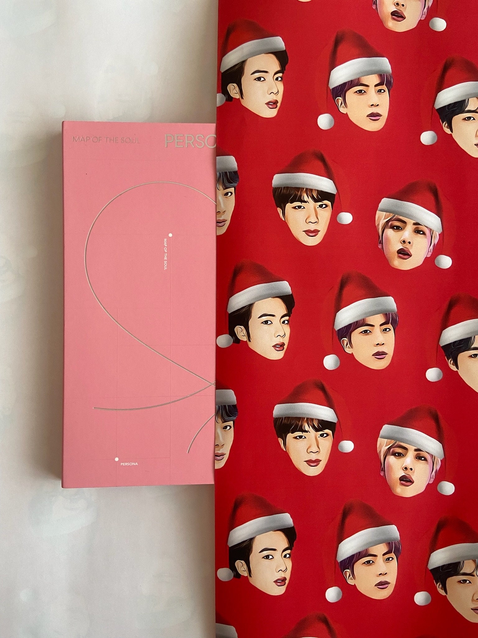 BTS Jin Christmas Wrapping Paper | Jin Xmas Gift Wrap | Bts Xmas Gift ...