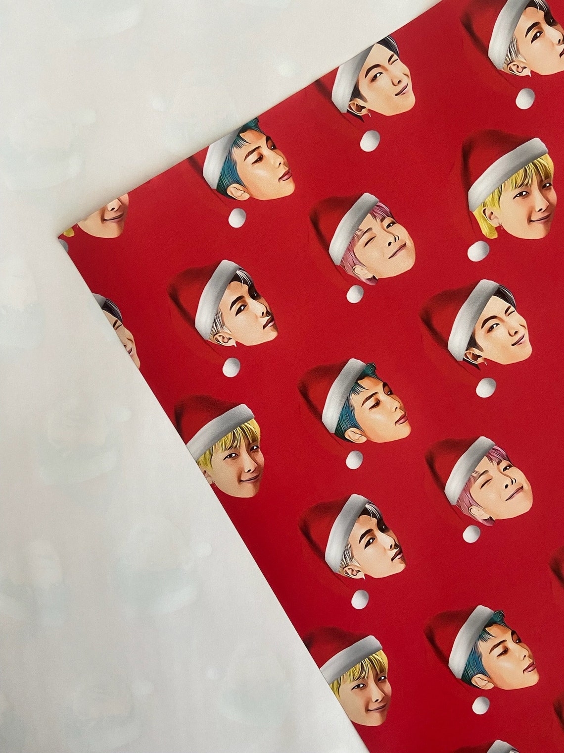 BTS RM Christmas Wrapping Paper | BTS Kim Namjoon Xmas Gift Wrap | K ...
