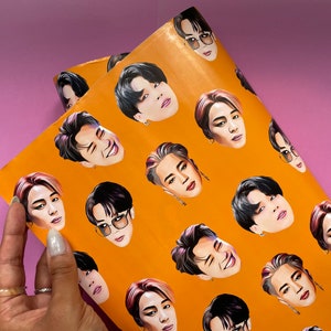 BTS Jimin Wrapping Paper | BTS Jimin Gift Wrap | BTS Birthday Gift Wrap ...