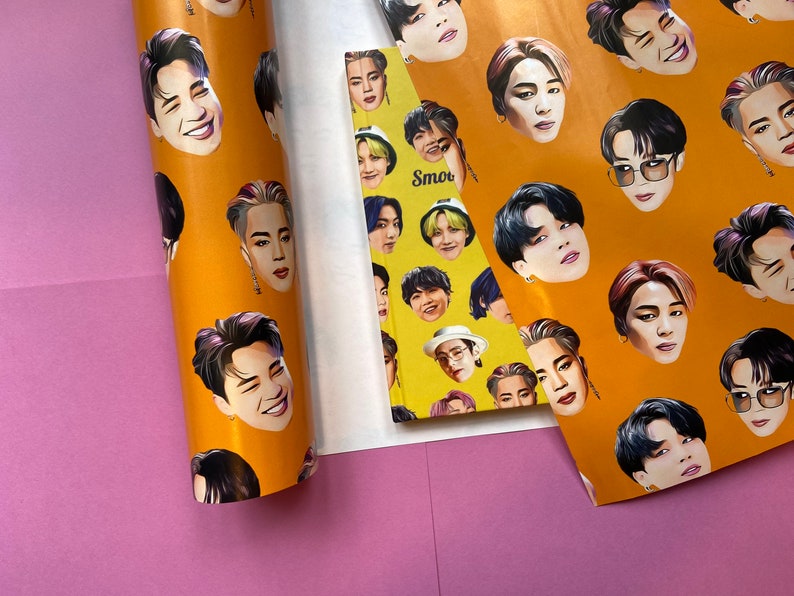 BTS Member Wrapping Paper Bundle BTS Member Gift Wrap Bundle - Etsy