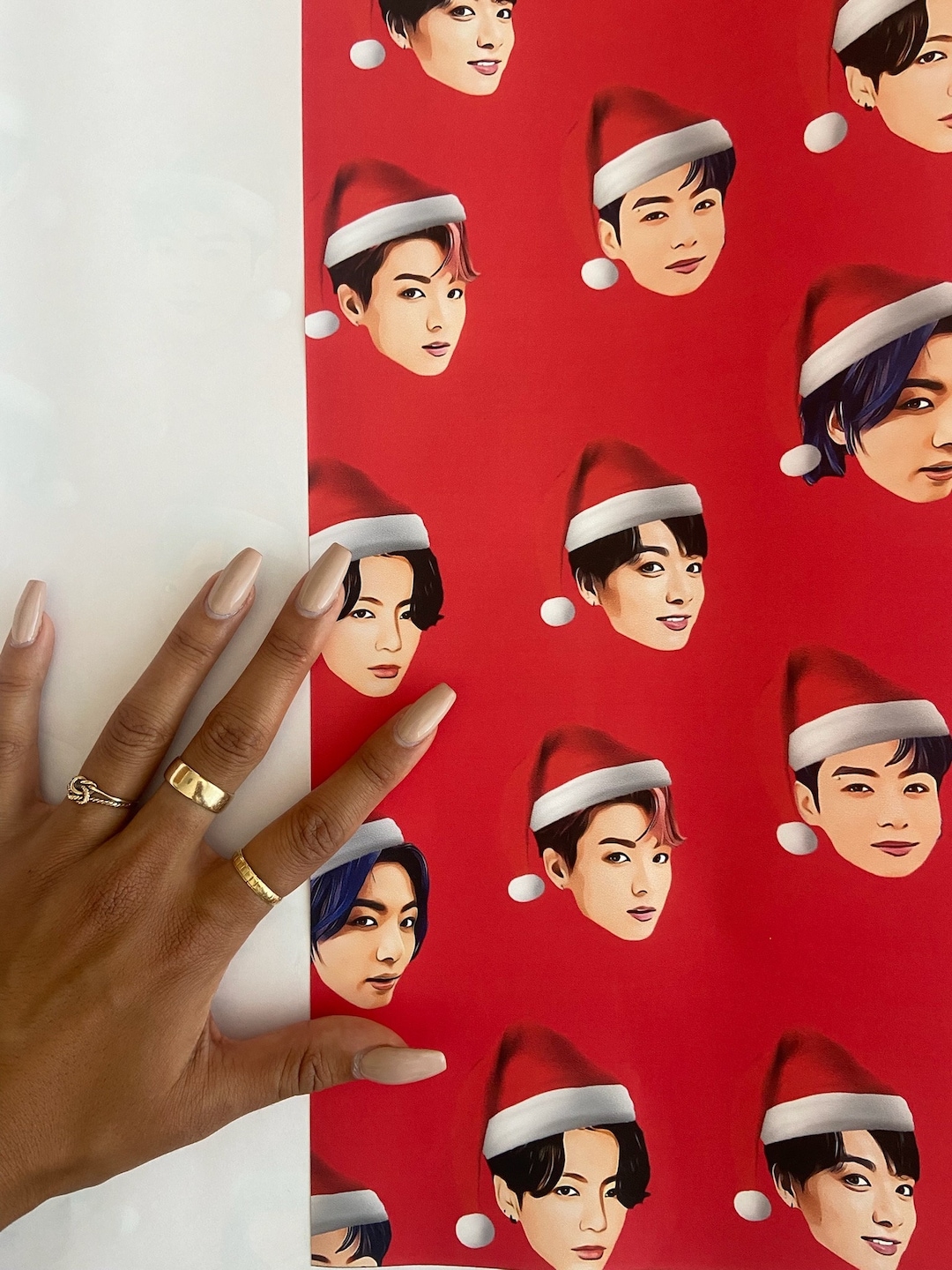 BTS Jungkook Christmas Wrapping Paper | Jungkook Xmas Gift Wrap | K-pop ...