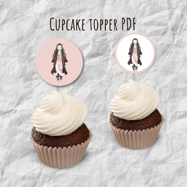 Girly Cupcake Topper - Etsy