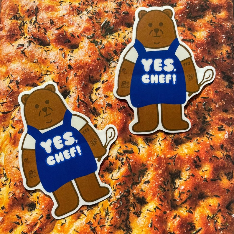 Bear Chef Sticker - Etsy