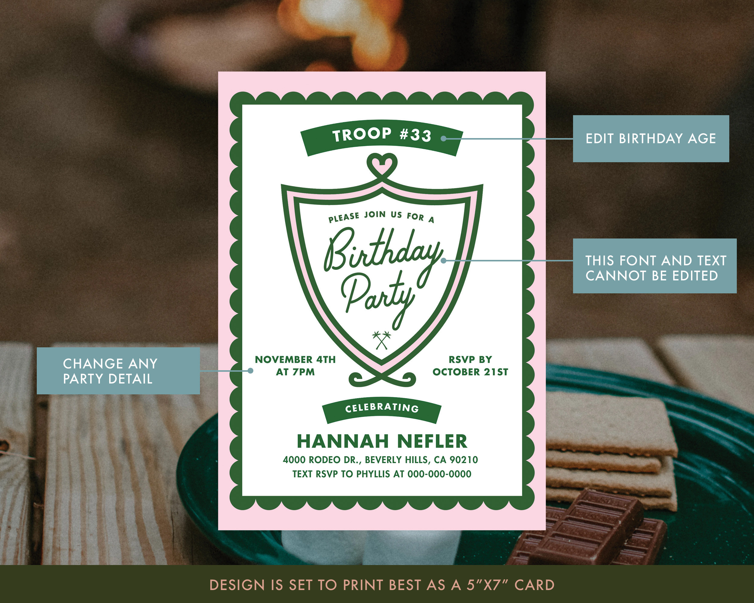 Troop Beverly Hills Birthday Invite Template - Etsy