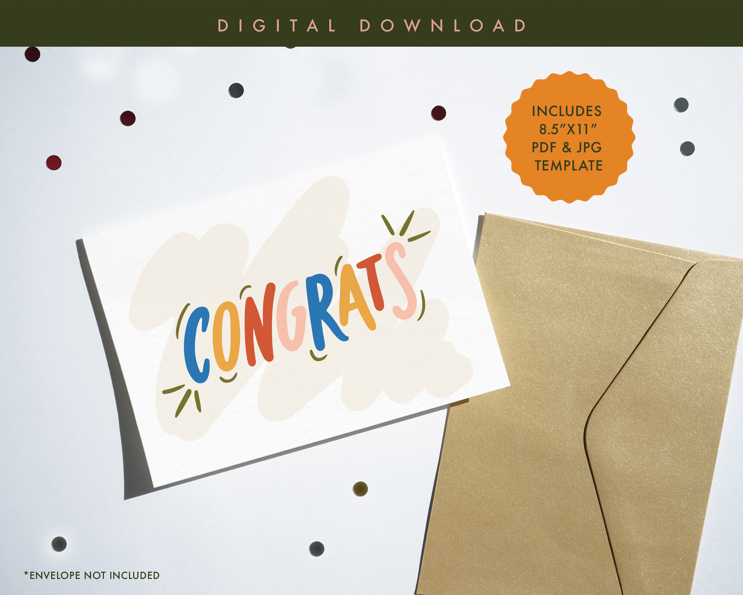 Printable Congratulations Card Instant Download - Etsy