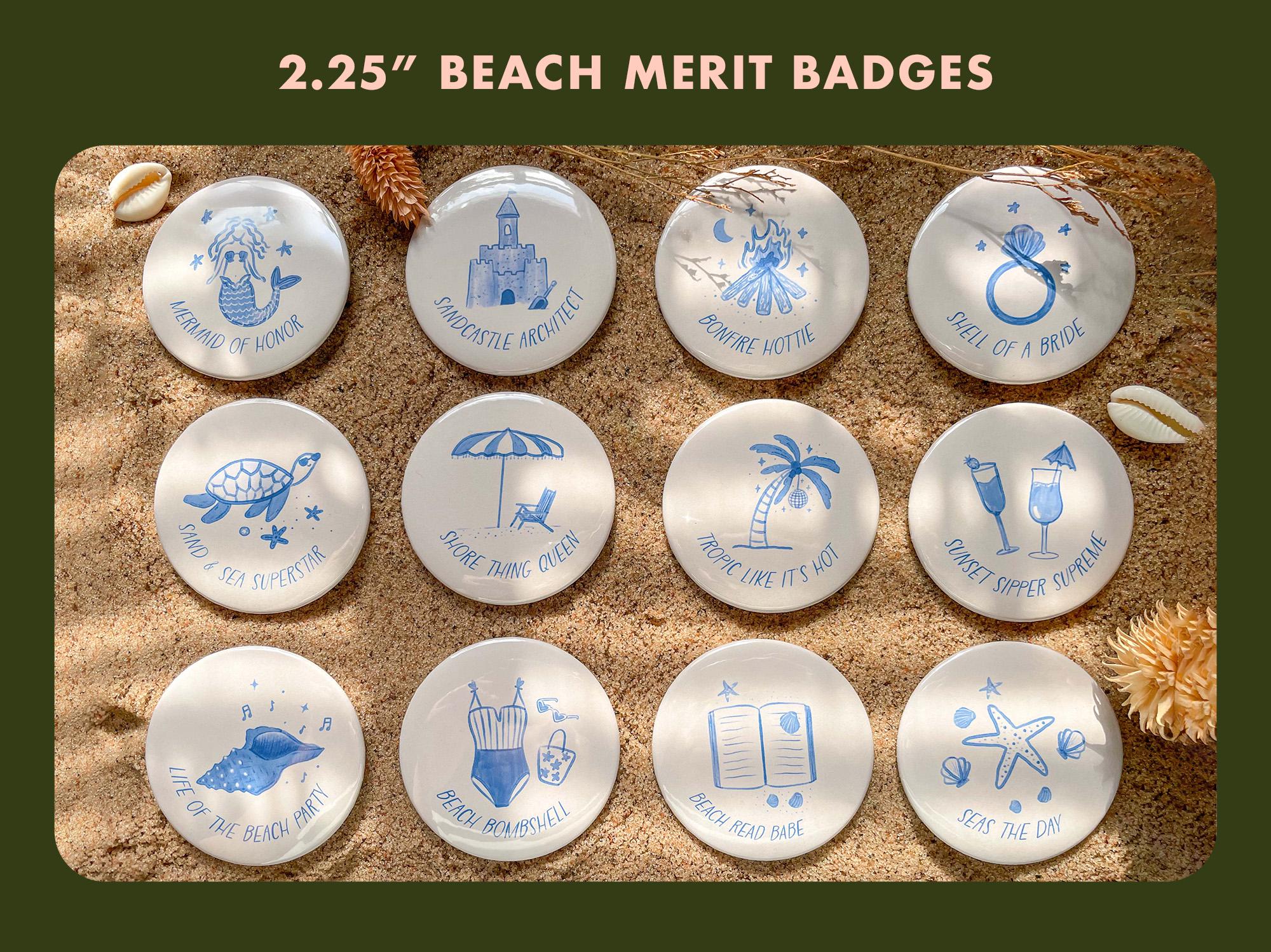 Coastal Bachelorette Merit Badges - Etsy