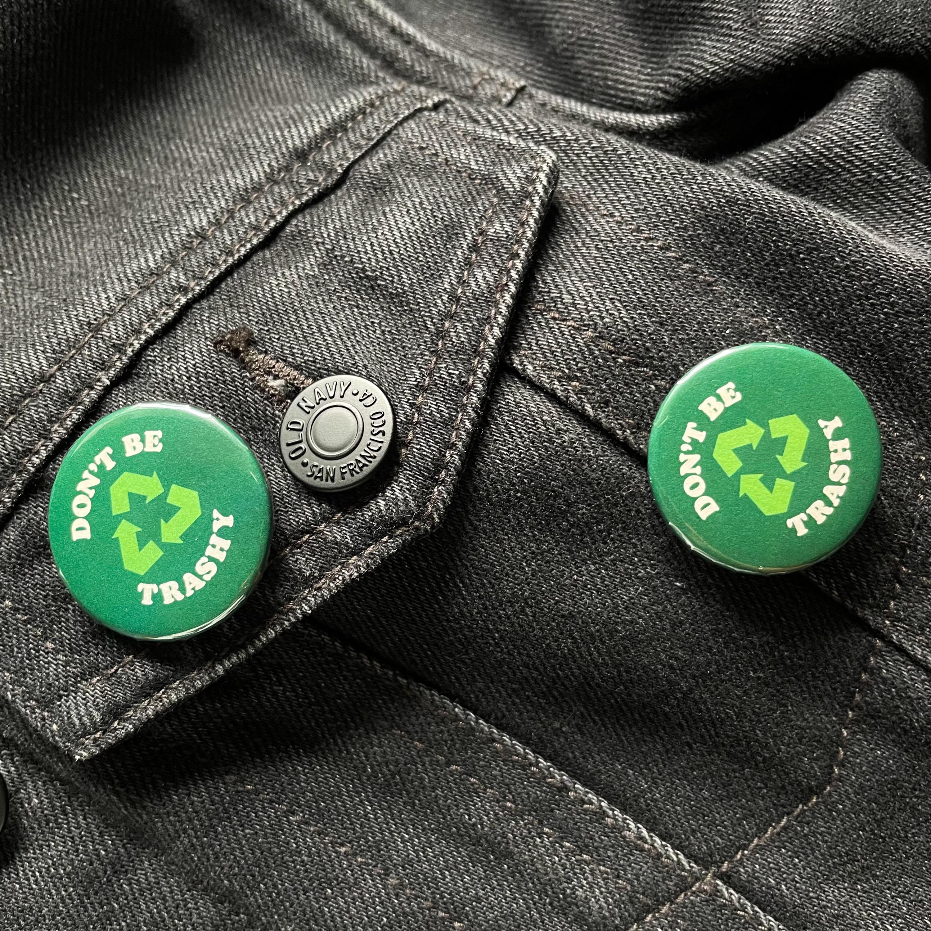 Don't Be Trashy, Funny Recycling Pin - Etsy