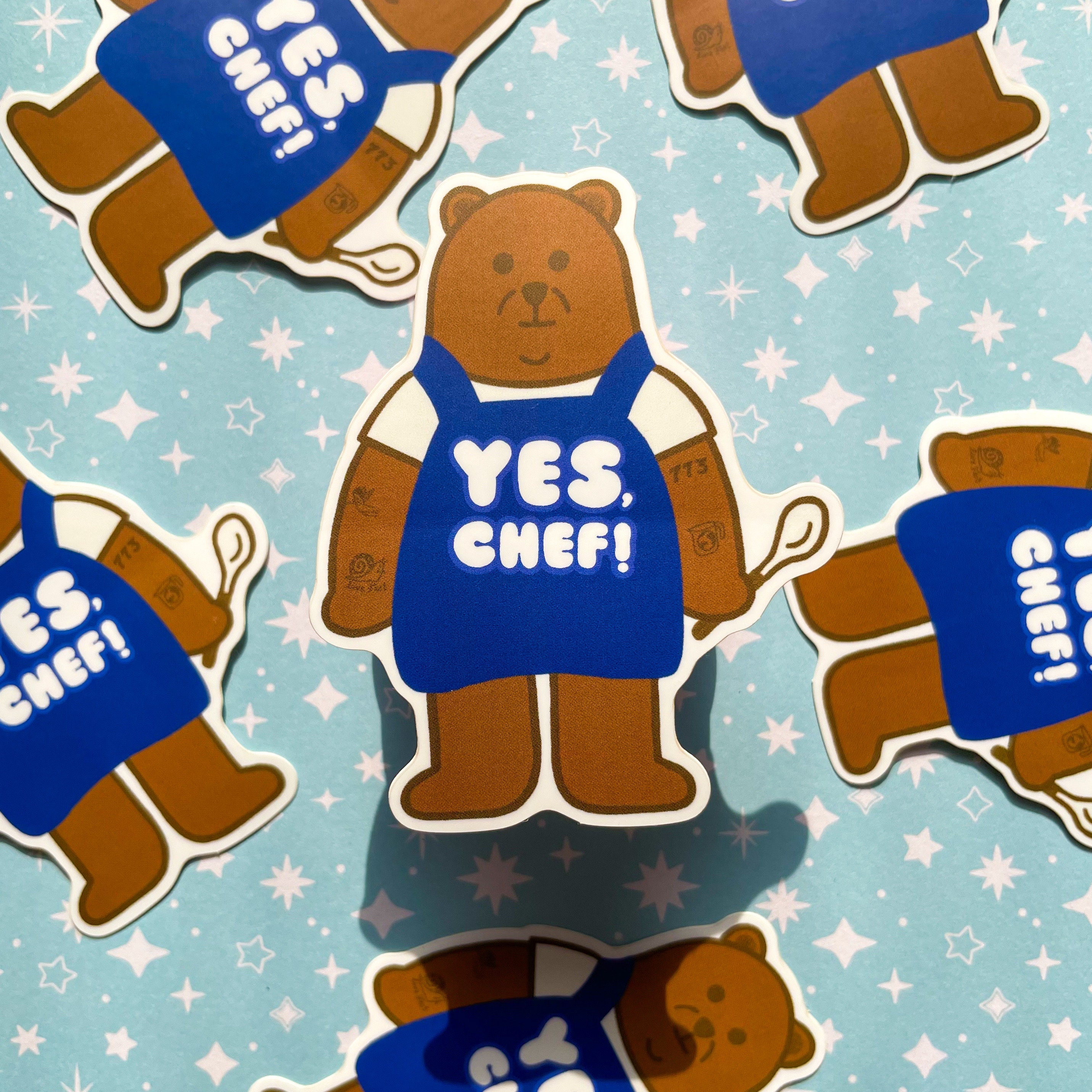 Bear Chef Sticker - Etsy