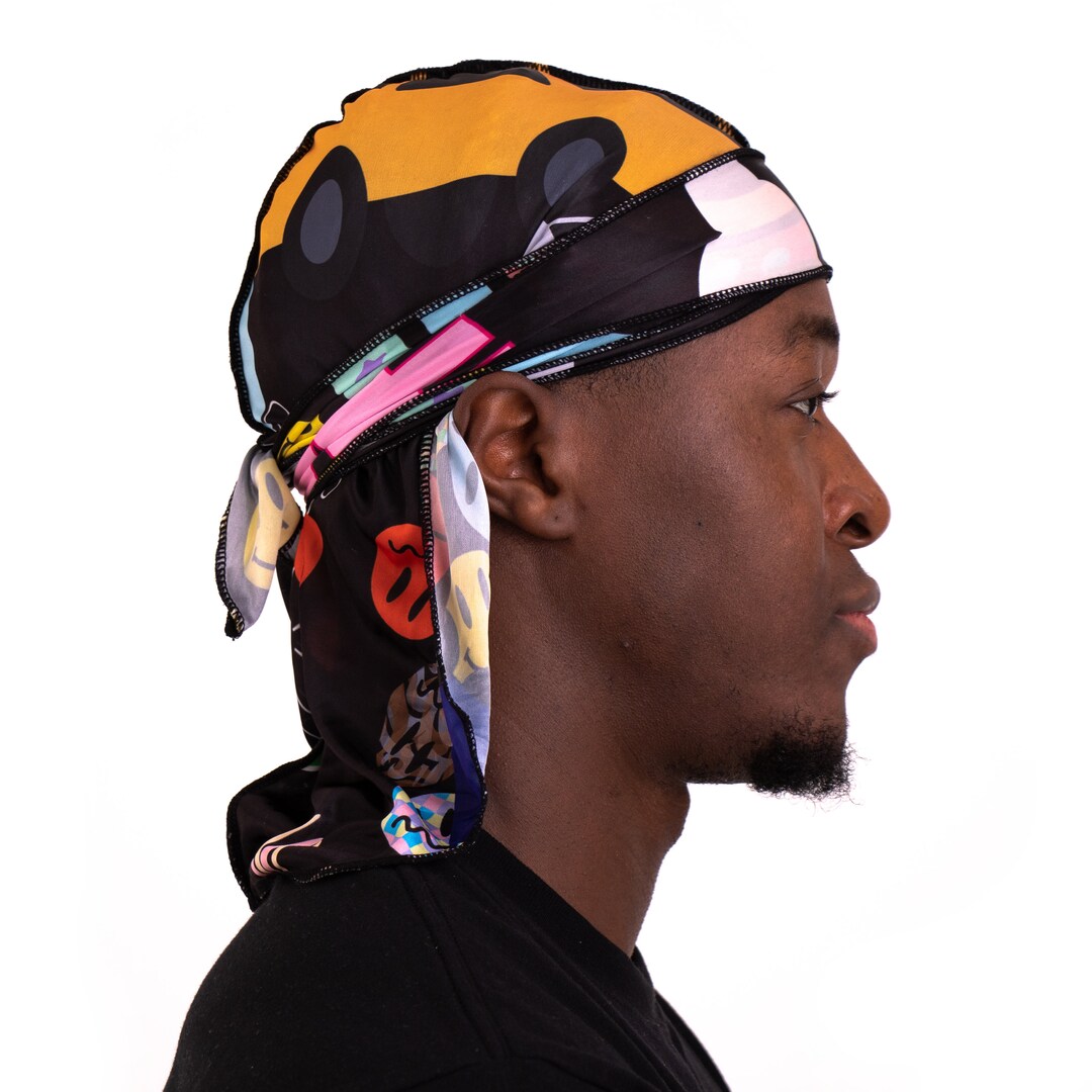 Y2K Retro Durag for Waves, Design Durag, Silk Durag for Braids ...
