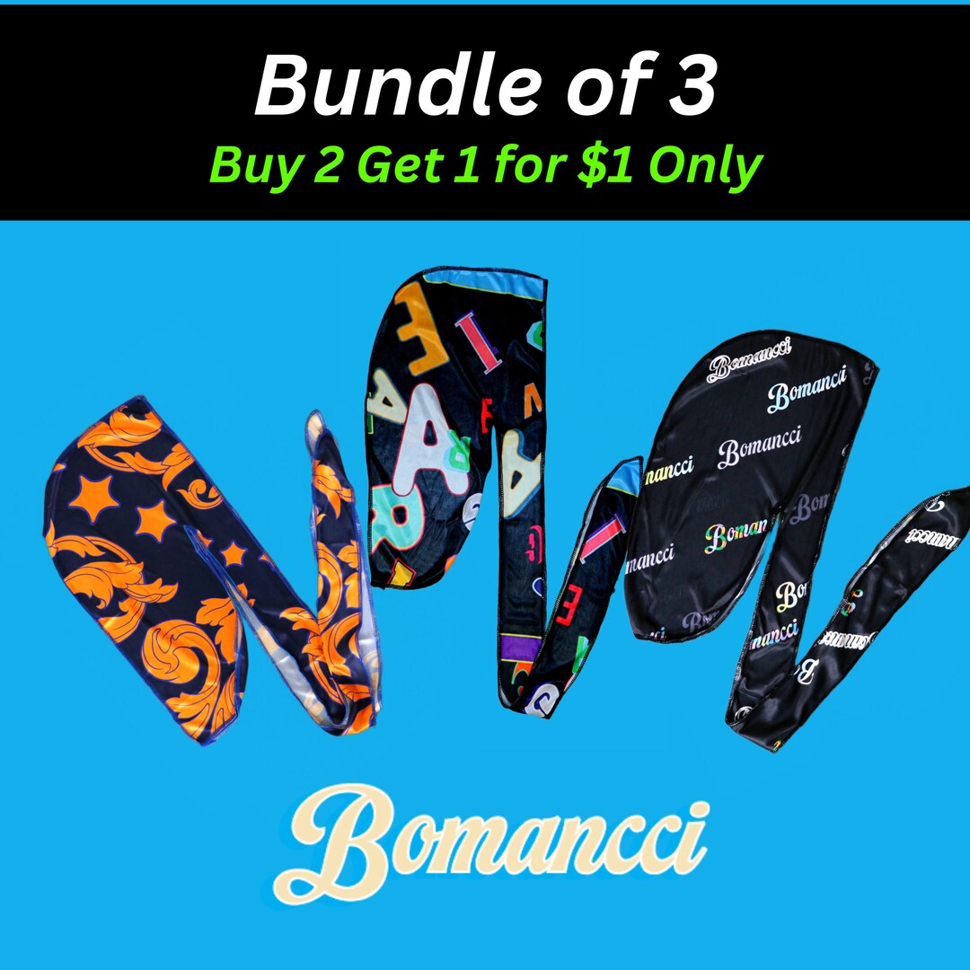 Designer Durags Pour 360 Vagues, Tresses, Dreadlocks, Pour Cheveux 3 ...