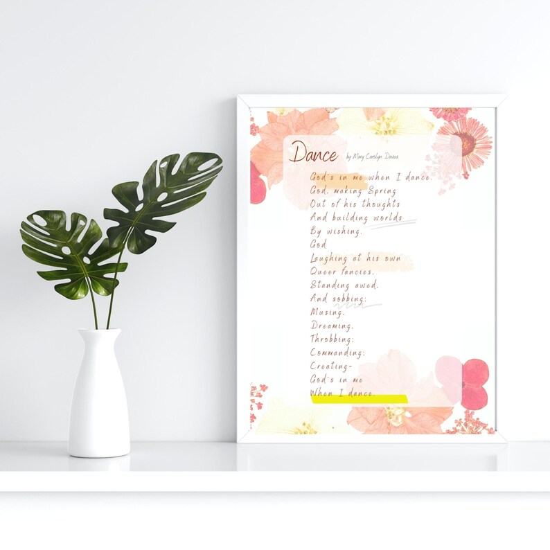 Dance Poetry Printable motivational Dance Quote dance Studio Decor ...
