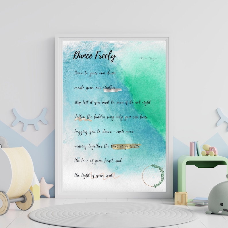 Dance Poetry Printable, Motivational Dance Quote, Dance Studio Decor ...