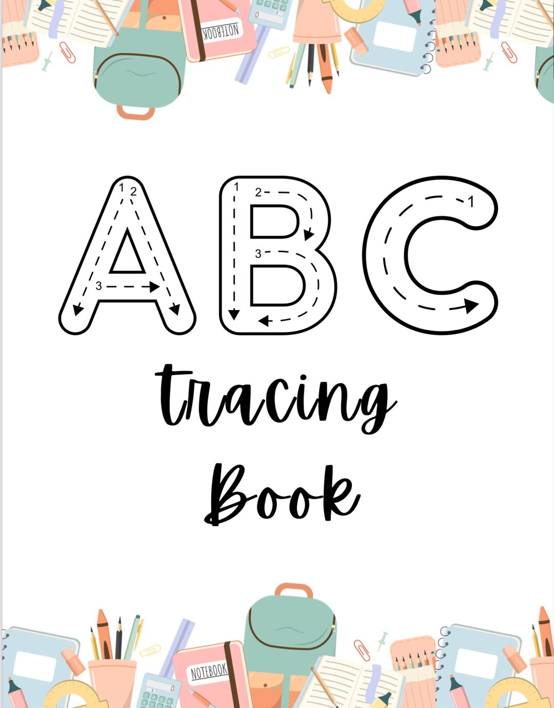 Learning Homeschool Letter Tracing Abc Alphabet Homework - Etsy