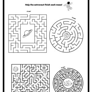 Space Coloring Activity Workbook - Etsy