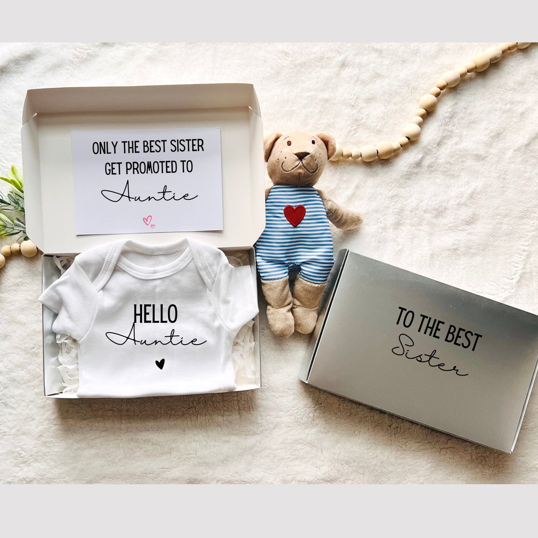 Pregnancy Announcement to Aunt Gift Box, Hello Aunt Baby Reveal Gift ...