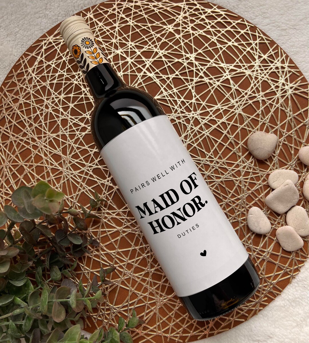 Pairs Well With Maid of Honor Duties, Wedding Family Wine Label, to ...