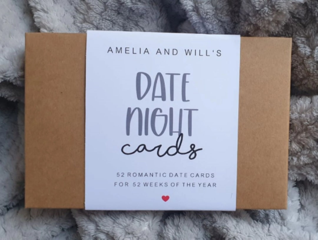 52 Date Cards a Year of Romantic Date Ideas, Gift for Her, Gift for ...