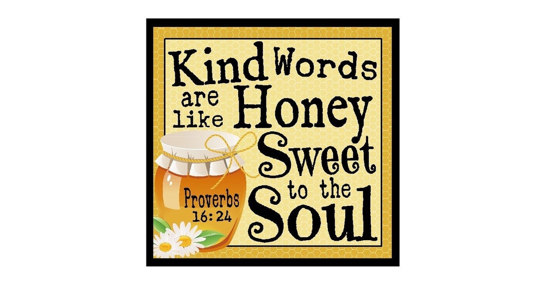 Christian Gift | Bible Verse Magnet | Kind Words Like Honey | Church ...