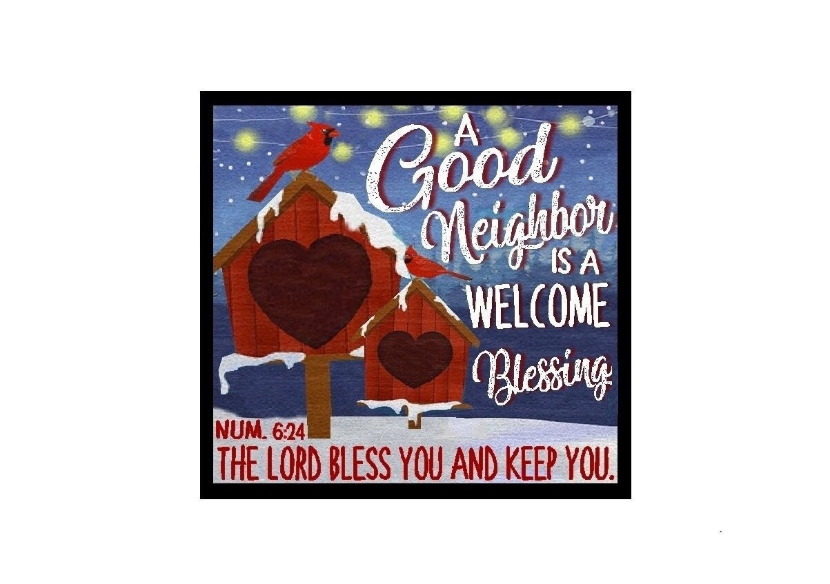Christian Neighbor Gift | Bible Verse Magnet | A Good Neighbor is A ...