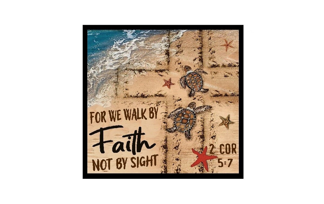 Christian Gifts, Bible Verse Magnet, Sea Turtles, Beach Decor, Walk by ...