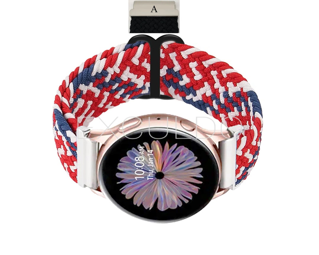 18mm 20mm 22mm Quick Release Elastic Nylon Braided Solo Loop Watch Band ...