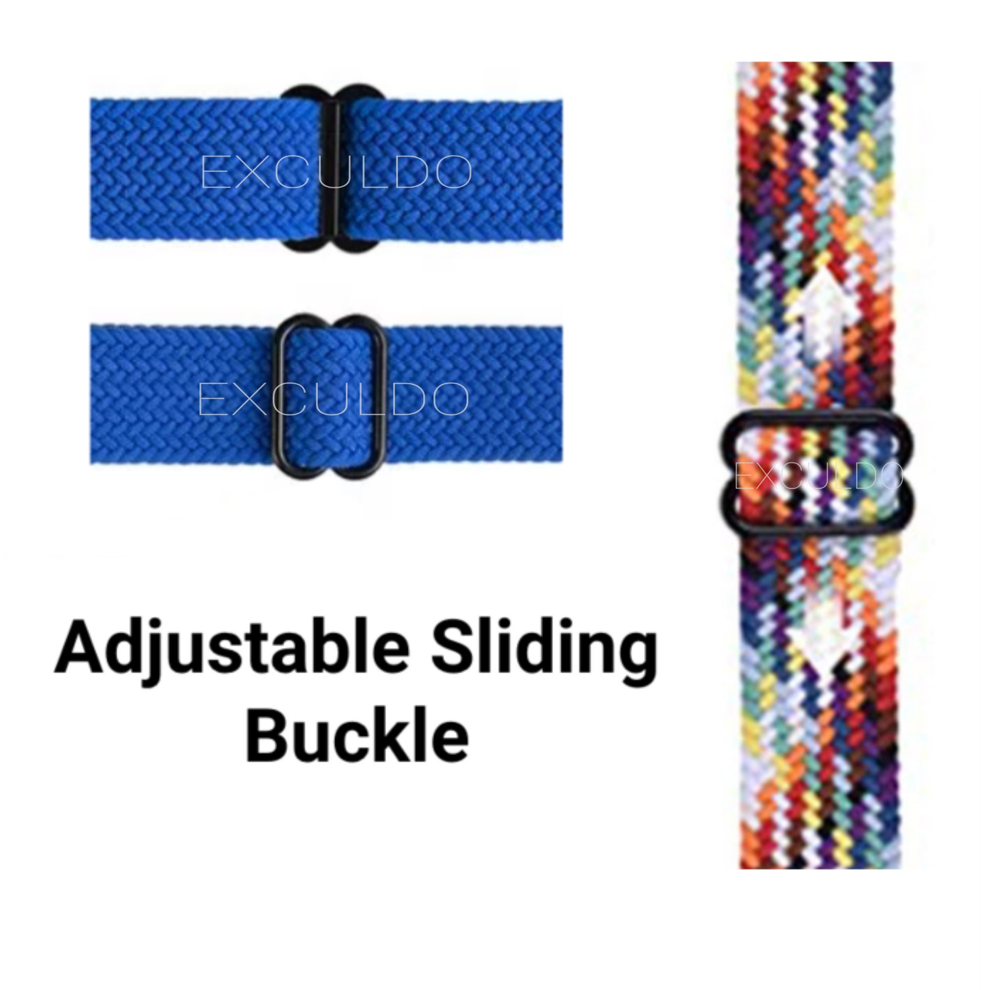 18mm 20mm 22mm Quick Release Elastic Braided Solo Loop Watch Band for ...