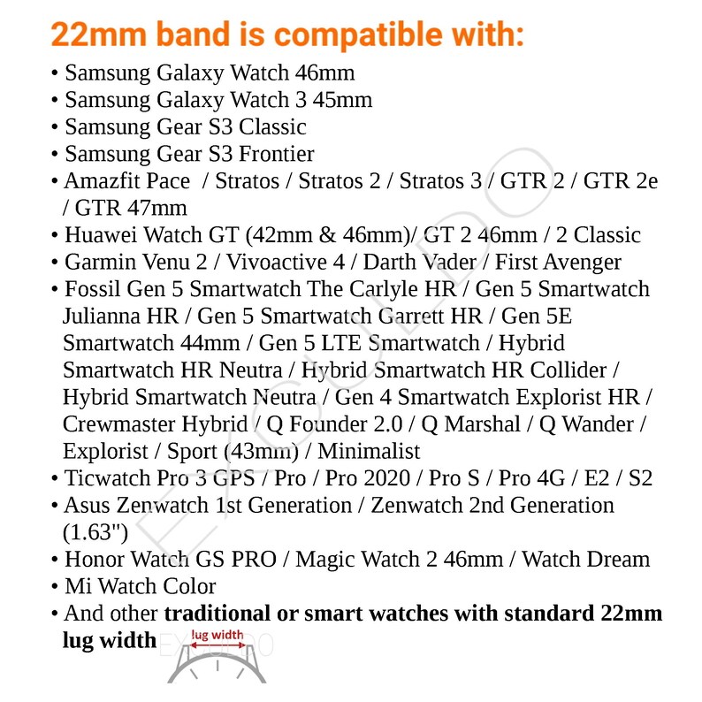 18mm 20mm 22mm Watch Band Quick Release Stretchy Braided Solo Loop ...