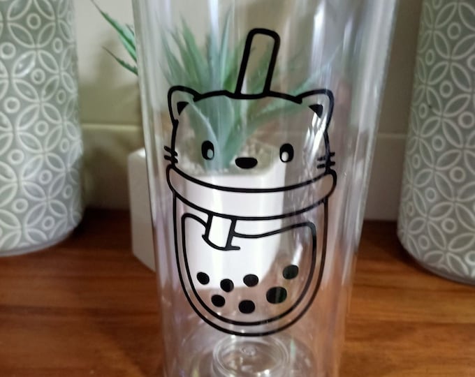 Personalized Boba Cup: Reusable 550ml Tumbler With Straw - Etsy