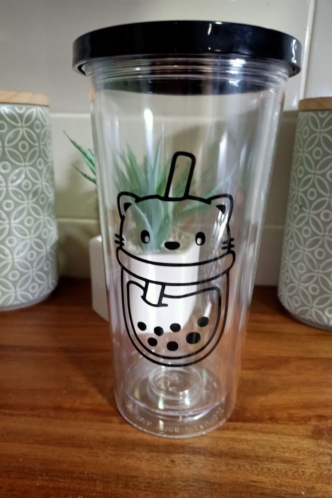 Personalized Boba Cup: Reusable 550ml Tumbler With Straw - Etsy